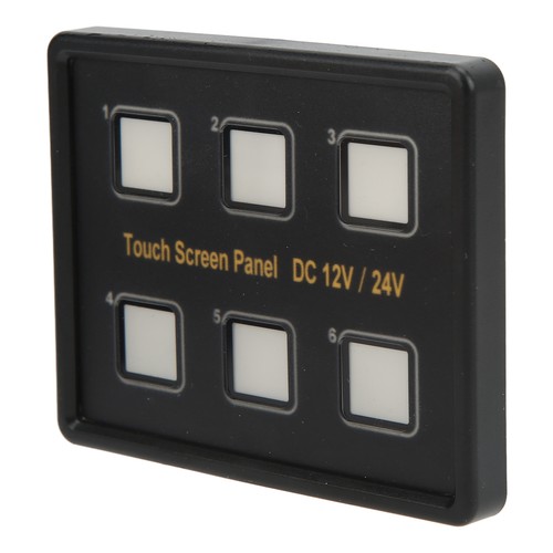 6 Gang Touch Screen Switch Panel ABS Slim Touch Control Panel ...