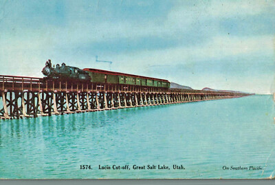 VIntage Postcard-1574, Lucin Cut-off, Great Salt Lake, UT | eBay