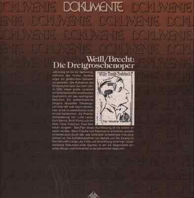 Weill / Brecht Dokumente - Die Dreigroschenoper - Auszüge NEAR MINT ...