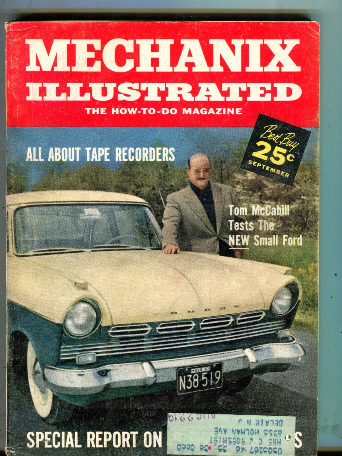 Mechanix Illustrated Magazine September 1958 Tom McCahill Ford ...