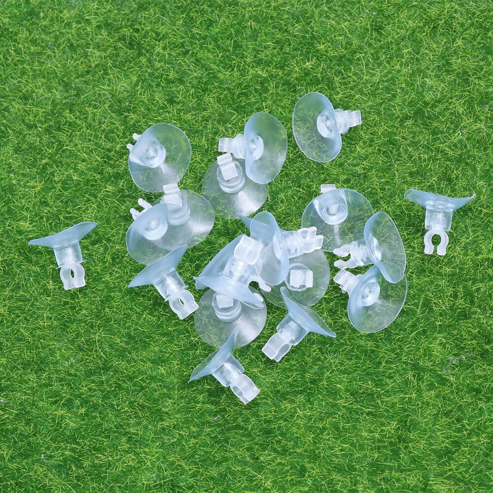 20Pc Round Button Suction Cups for Fish Tank Aquarium Air Tubing ...