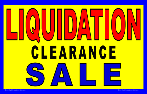 LIQUIDATION CLEARANCE SALE - Banners- 13 SIZES- Signs Flags-Reinforced ...