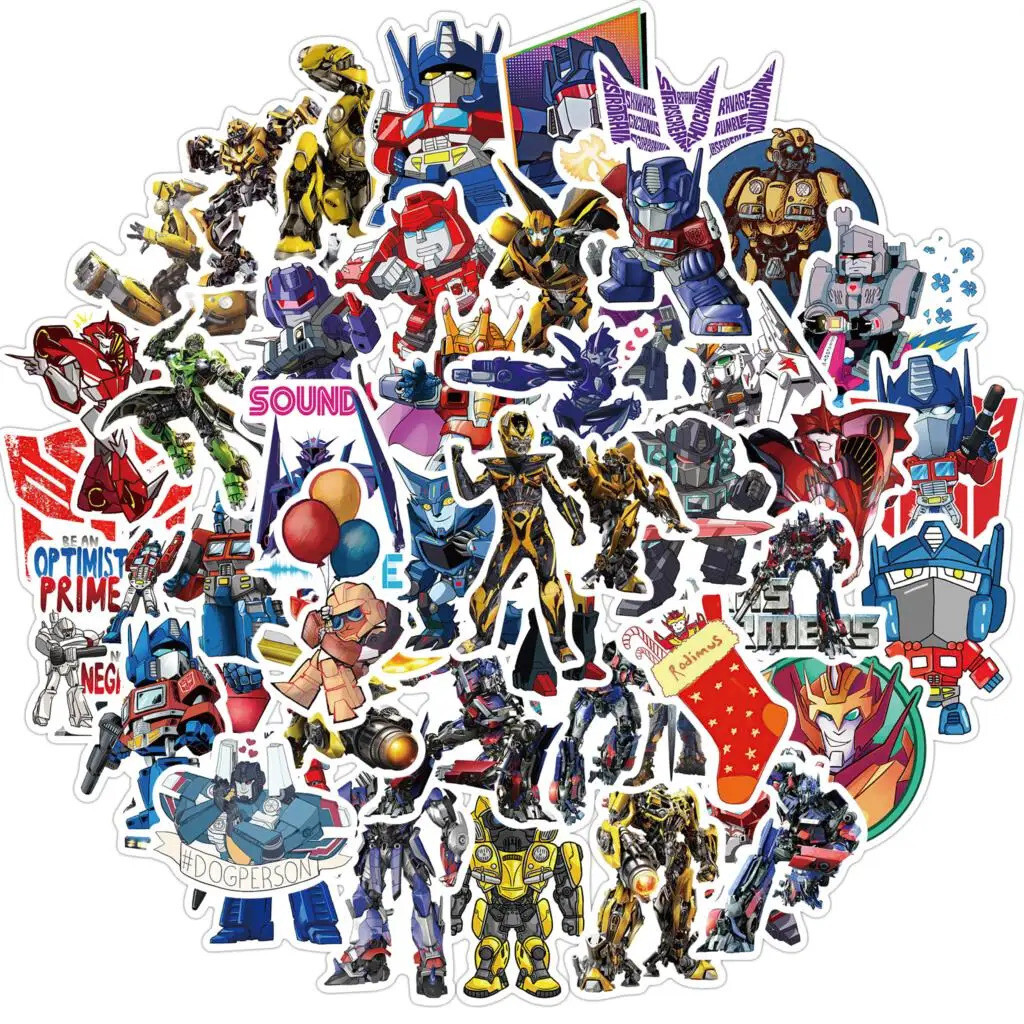 50pcs Pack Cartoon Transformers Stickers Waterproof Skateboard ...