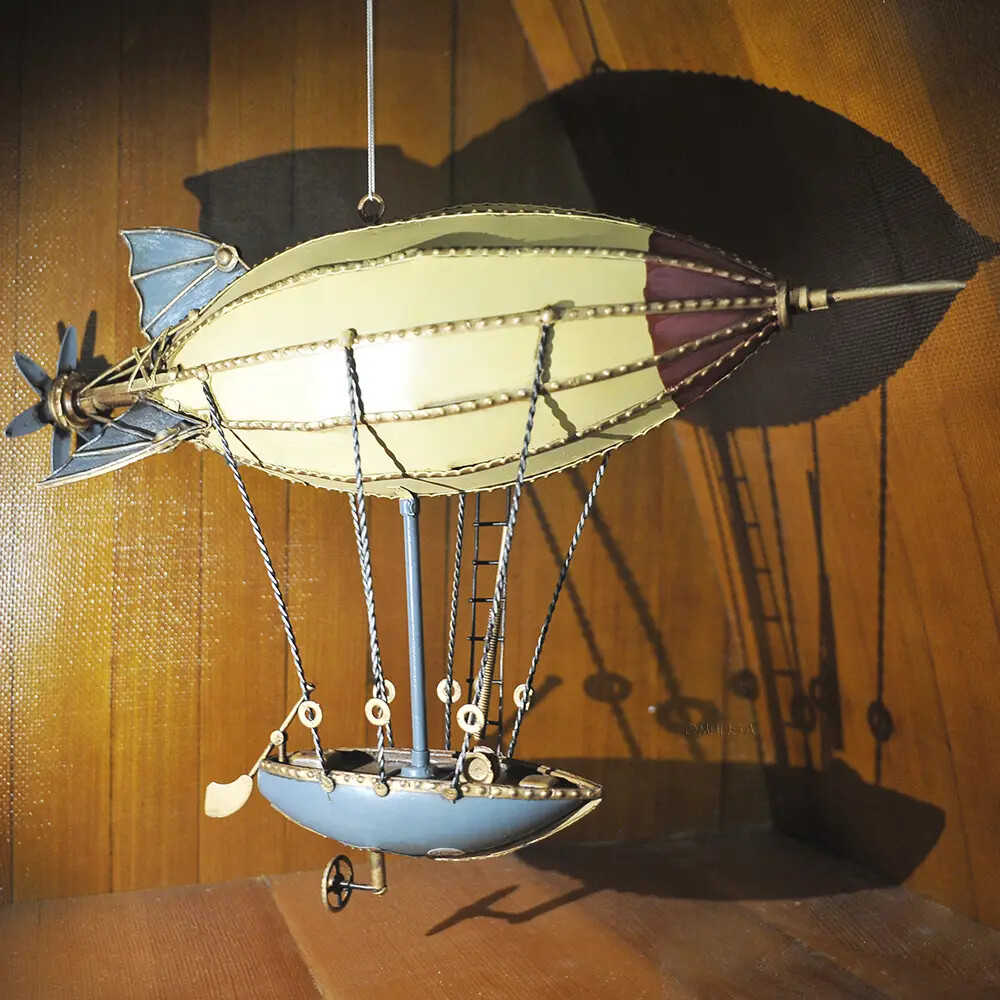 Steampunk Airship | Handcrafted Airship W/ Iron Frame Engine Propeller ...