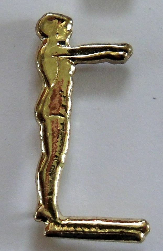 High School Letterman Jacket Pins - Varsity Gold Silver Tone Metal New ...