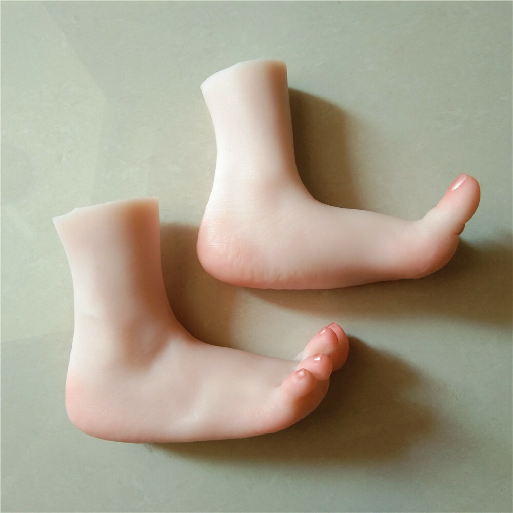 1:1 Real silicone clone small girls foot Feet Model Sculpture cute toes ...