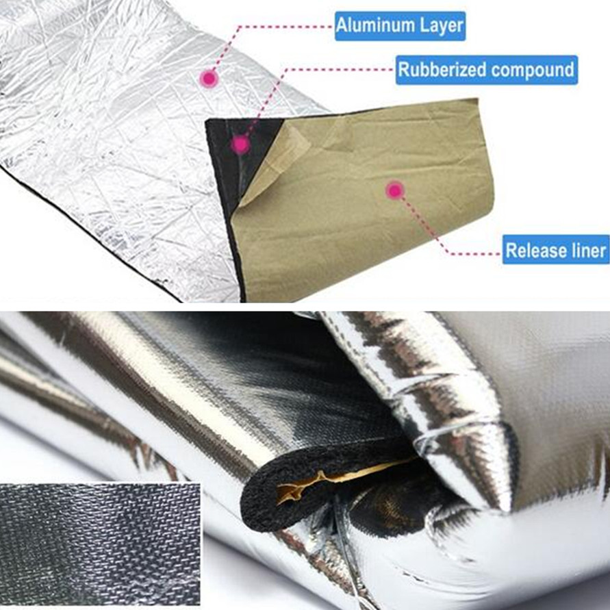 Car Auto Exhaust Muffler Turbo Heat Shield Pad Insulation Hood Cotton ...