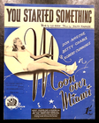 'YOU STARTED SOMETHING' MOON OVER MIAMI ORIG SHEET MUSIC, BETTY GRABLE | eBay