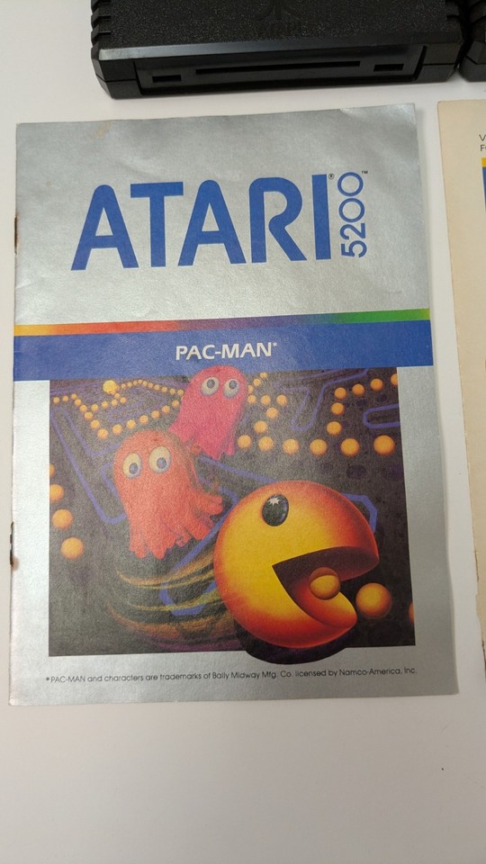 5 Atari 5200 Game & Manual Lot Ms. Pacman, Space Invaders, Breakout ...