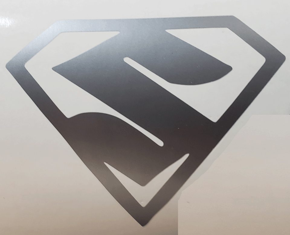 SUZUKI MAN SUPERMAN S DECAL STICKER COLORS or MIRROR, RED CHROME BLUE ...