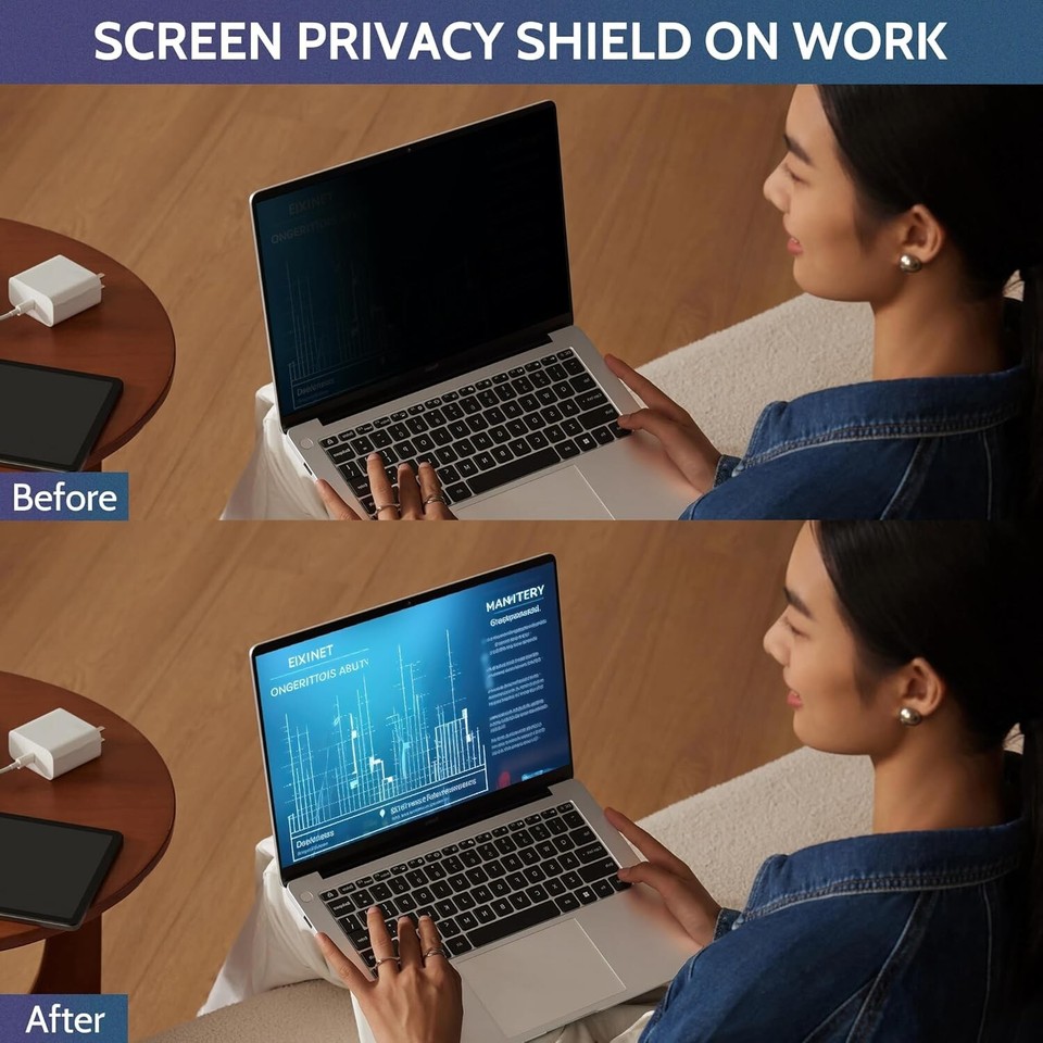 14 Inch Laptop Privacy Screen - Anti-Spy, Easy Install & Scratch ...