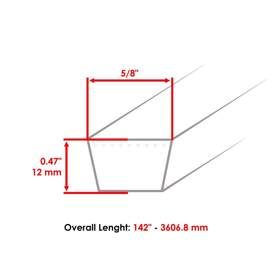 07235100 7235100 Deck Belt for Gravely PM250Z PM260Z 992020 890017 ...