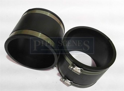4" Rubber Coupling 110mm PVC Soil Drain Pipe Couplers -Repair Fitting ...