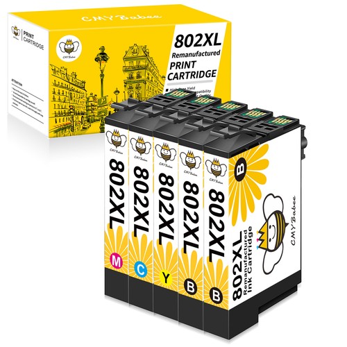 5x 802 802XL Ink Cartridges for Epson Workforce Pro WF-4720 WF-4730 ...