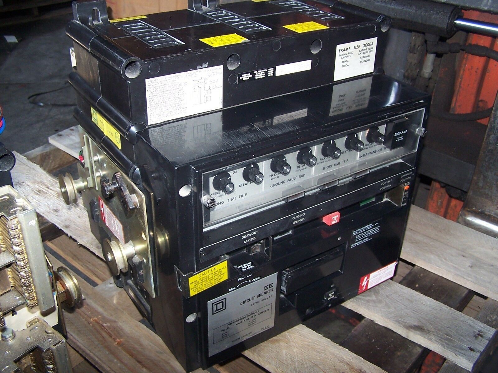 SQUARE D 2000 AMP ELECTRONIC TRIP CIRCUIT BREAKER LSIG RP202000 ...