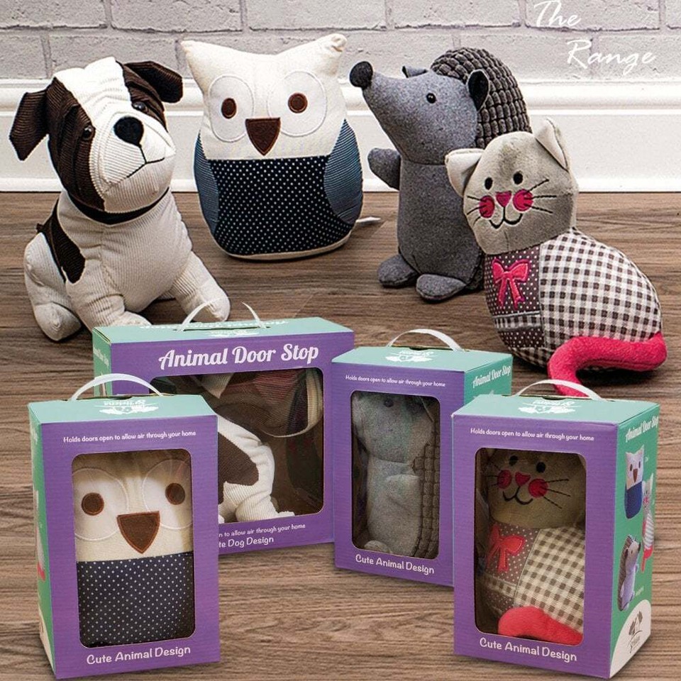 Large Animal Novelty Door Stop Heavy Fabric Stopper Owl Cat Dog ...