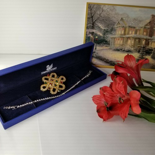 Authentic Swarovski Emily Bracelet 1808960 and Brooch | eBay