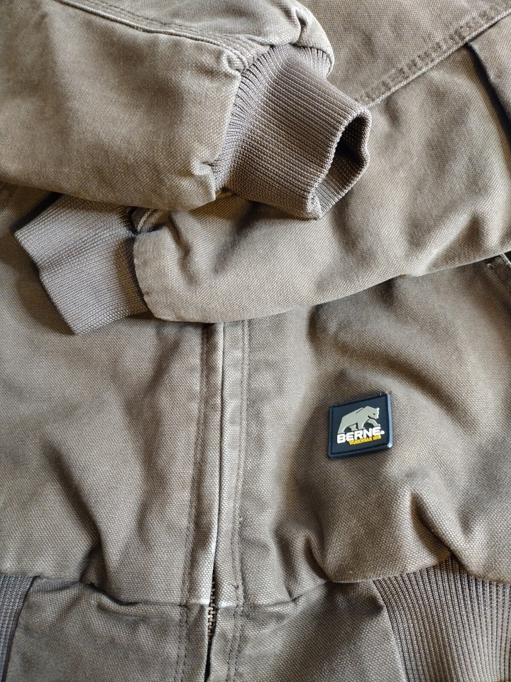 Berne WorkWear Men's SZ 2XL Brown Hooded Warm QuiltLined Jacket Winter ...