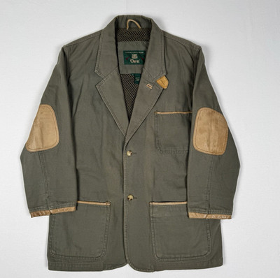 ORVIS Jacket Mens Large Green Zambezi Safari Blazer Hunting Coat Cotton ...