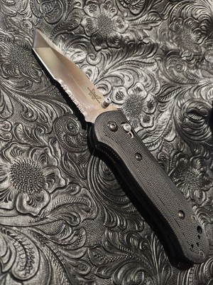 Benchmade 722 Mel Pardue Serrated Knife Blade ATS34 Pre-Production 0258 ...