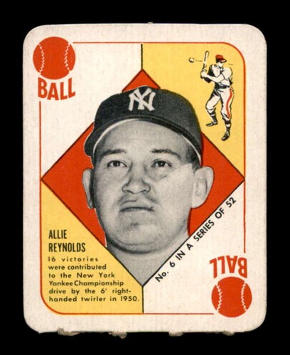1951 Topps Red Back #6 Allie Reynolds EXMT+ X3157846 | eBay
