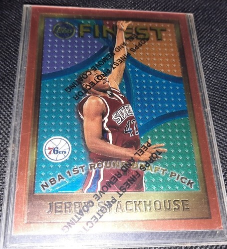1995-1996 Topps Finest Jerry Stackhouse Rookie Card with Coating # 113 ...