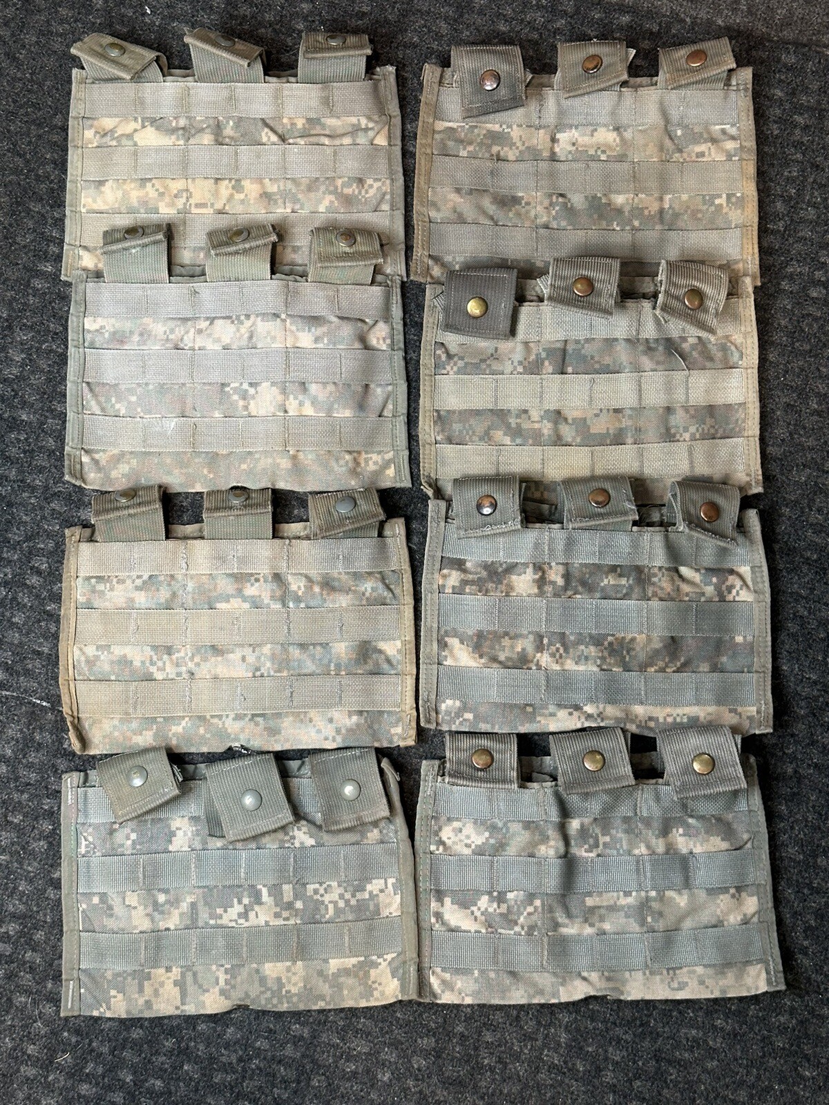 8 Pack Of US Army Surplus MOLLE II Triple STANAG/M4 Magazine Pouches ...
