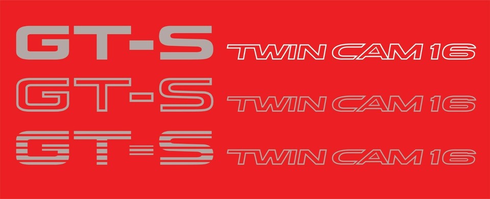 GT-S Twin Cam 16 AE86 vinyl Sticker Decals - SET of 2 | eBay