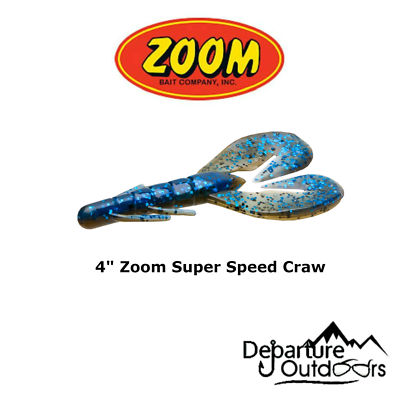 Zoom Super Speed Craw 4" - 8 Pack - Zoom Creature Bait Soft Plastic ...