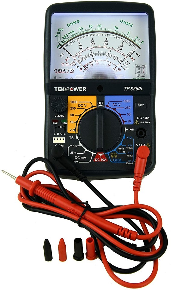 Tekpower TP8260L Analog Multimeter With Back Light, and Transistor ...