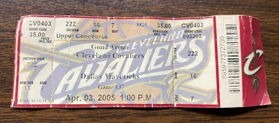 RARE 2005 Cleveland Cavaliers Ticket LEBRON JAMES 37 POINTS vs ...