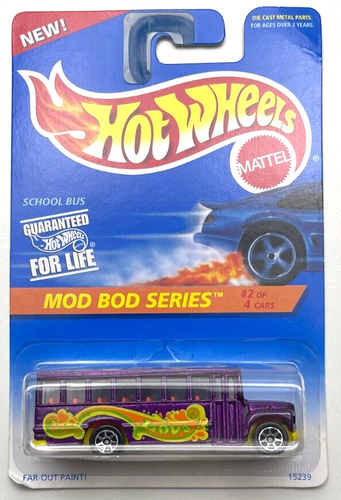 Hot Wheels - Mod Bod Series #2 - #397 Far Out Paint School Bus - New on ...