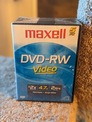 Maxell DVD+RW Rewritable 4.7GB 2 Hour Blank Discs - 5 Pack | eBay