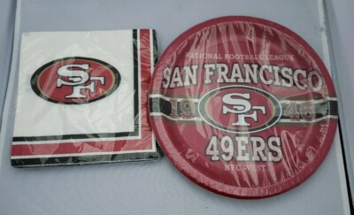 NFL football San Francisco 49 ers plates napkins party set new | eBay