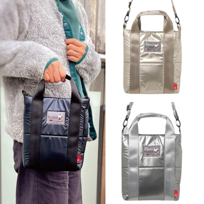 Peanuts Snoopy x Rootote Shoulder Bag Sacoche Padded Black/ Silver ...