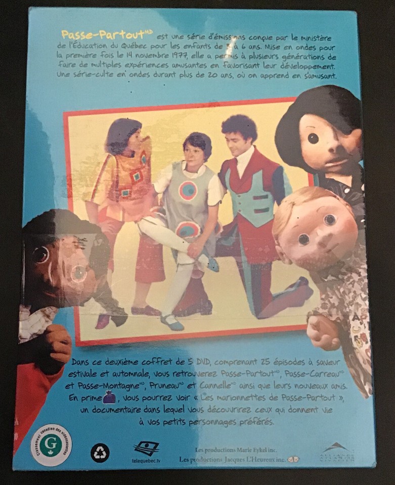 Passe-Partout, Vol. 2 (DVD, 2007, 5-Disc Set, Canadian French) New ...