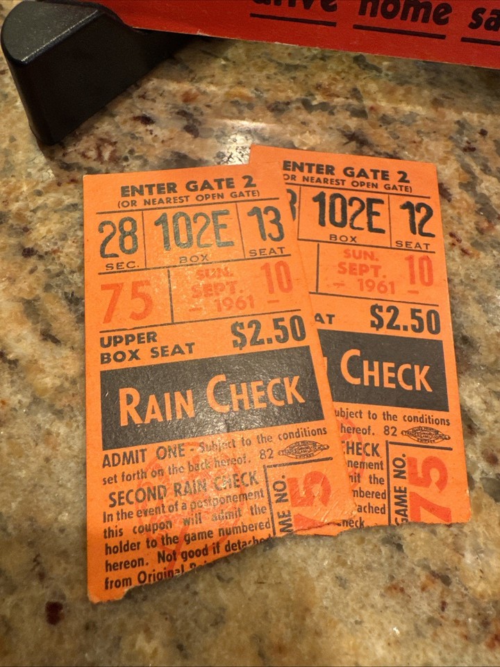 FREE SHIP! Souvenir Score Card & Tickets Aug-Sept 1955 Cleveland ...