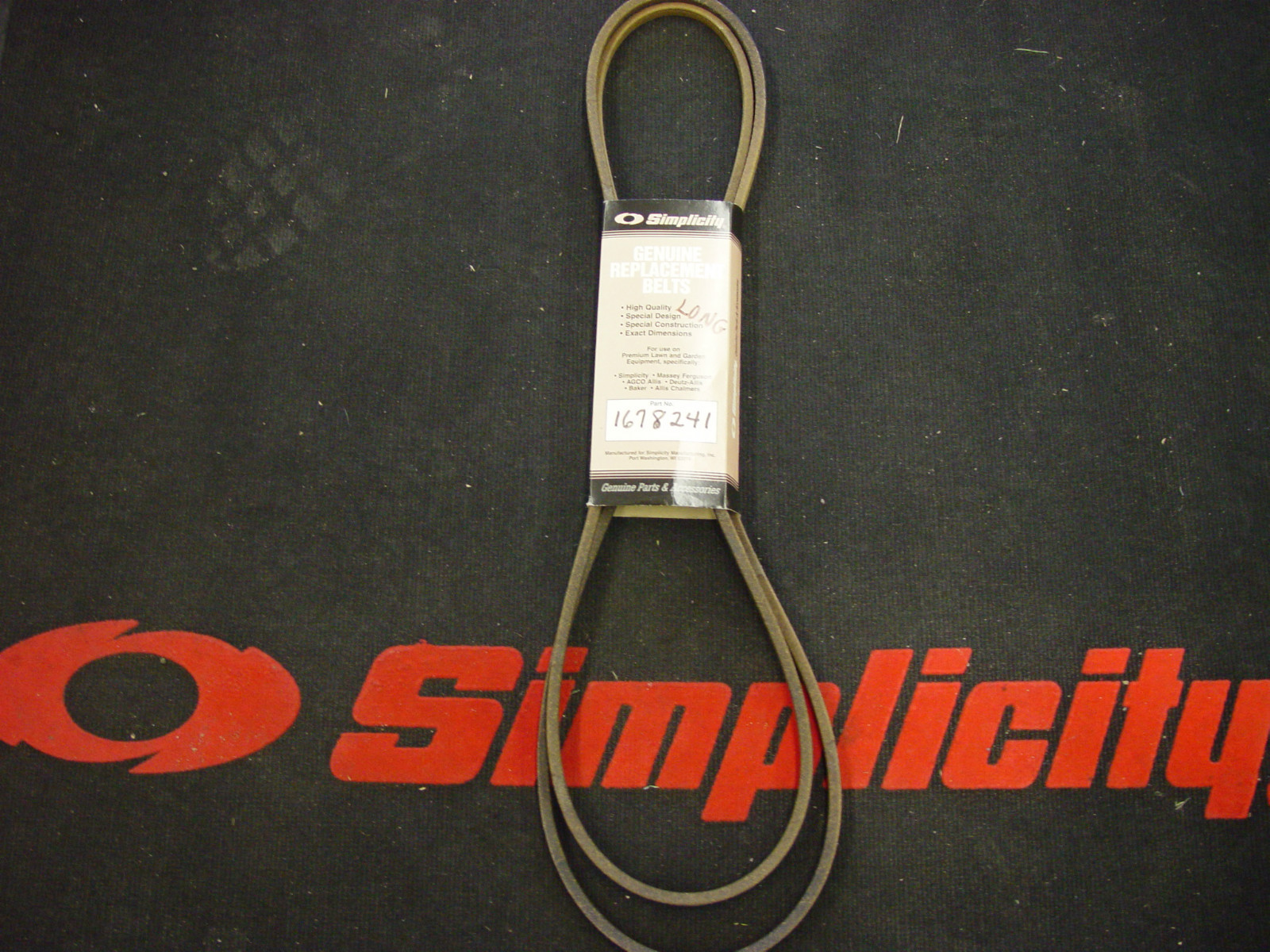 GENUINE SIMPLICITY BELT PART NO-1678241SM | eBay