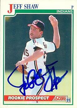 Jeff Shaw autographed Baseball Card (Cleveland Indians) 1991 Score #746 ...