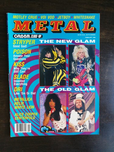 Creem Close Up Metal Magazine February 1988 KISS Poison Stryper Slade ...