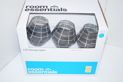 ROOM ESSENTIALS STRING LIGHTS BLACK BATTERY OPERATED NEW | eBay
