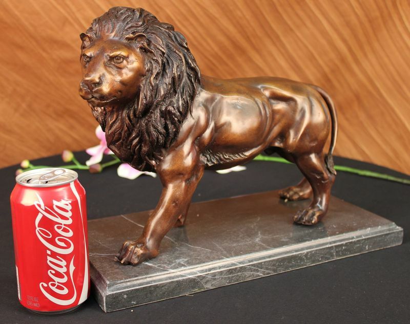 HotCast Bronze Hunting Lion Puma Lioness Jungle Safari Statue Sculpture ...