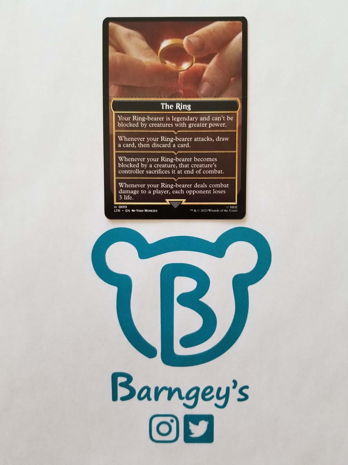The Ring/The Ring Tempts You,Token,Lord of the Rings,Barngey's,MTG ...