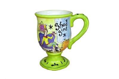 Jennifer Brinley Shoe Girl Coffee Mug green ceramic | eBay