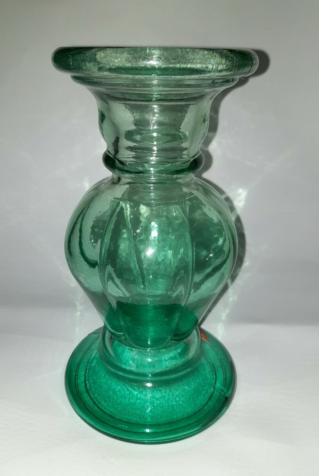 Vintage Hand Blown Glass Handcrafted In Spain Clear Glass Vase 8" | eBay
