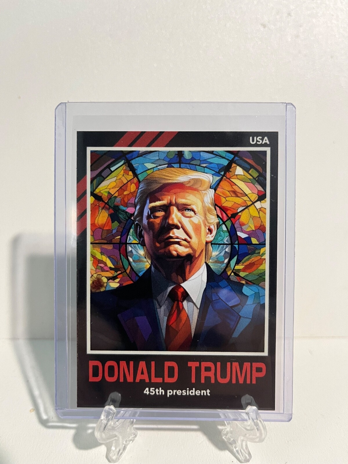 Donald Trump 45th U.S President Custom Made Trading Card (Stained Glass ...