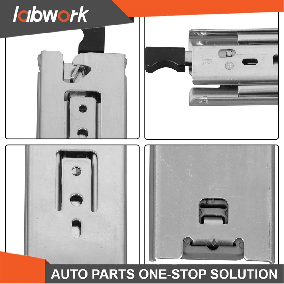 Labwork 14" Ball Bearing Drawer Slides Full Extension with Lock, 150lbs ...