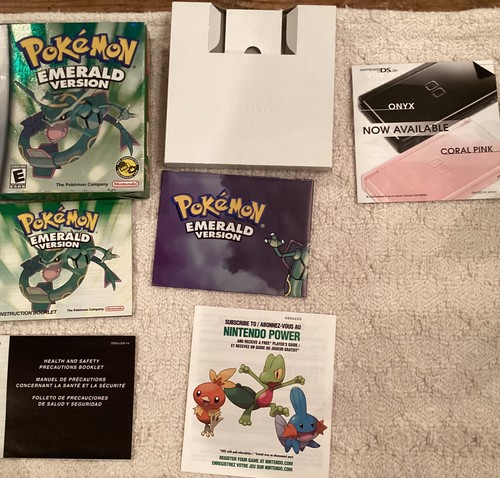 Pokemon Emerald Version. Box Only with Manual / Poster/ Insert~ NO GAME ...