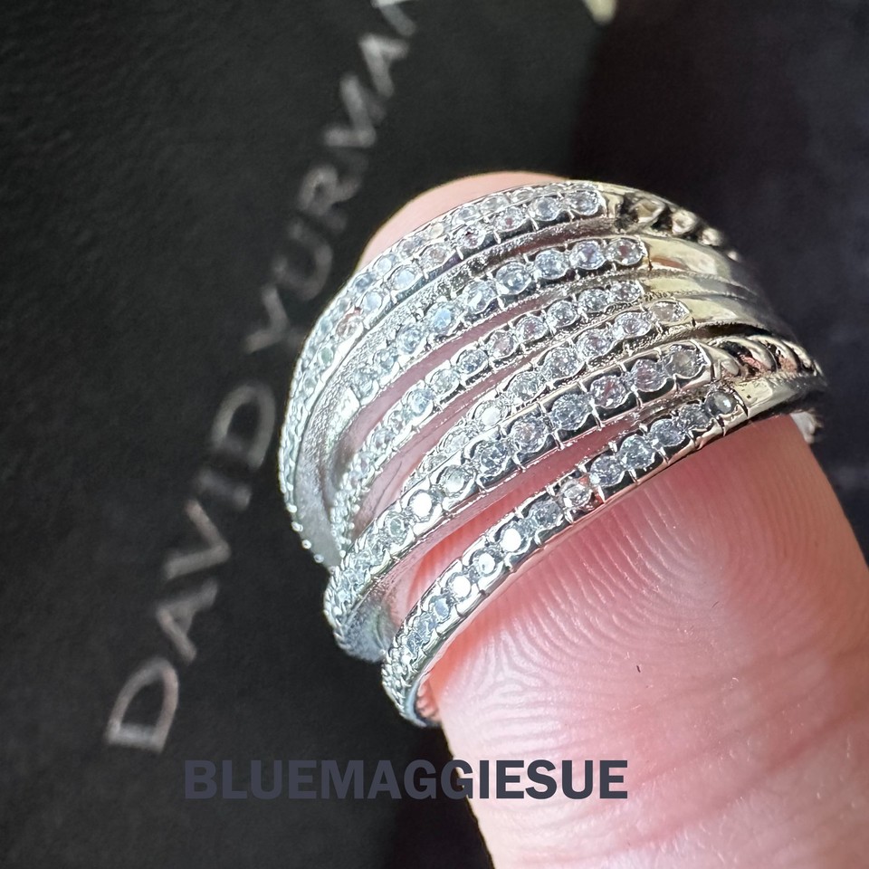 David*YurmanSterling/Silver Diamond Twisted Cable Ring Size 8 | eBay