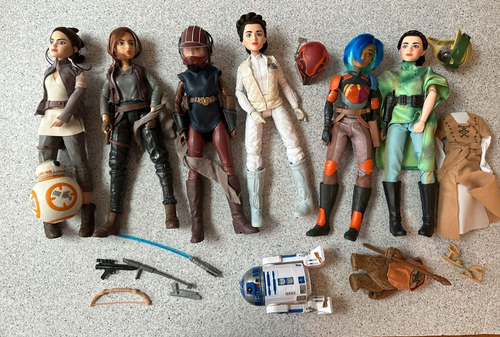 Star Wars Forces of Destiny Loose Lot of 9 Rey Jyn Leia Sabine Padme ...